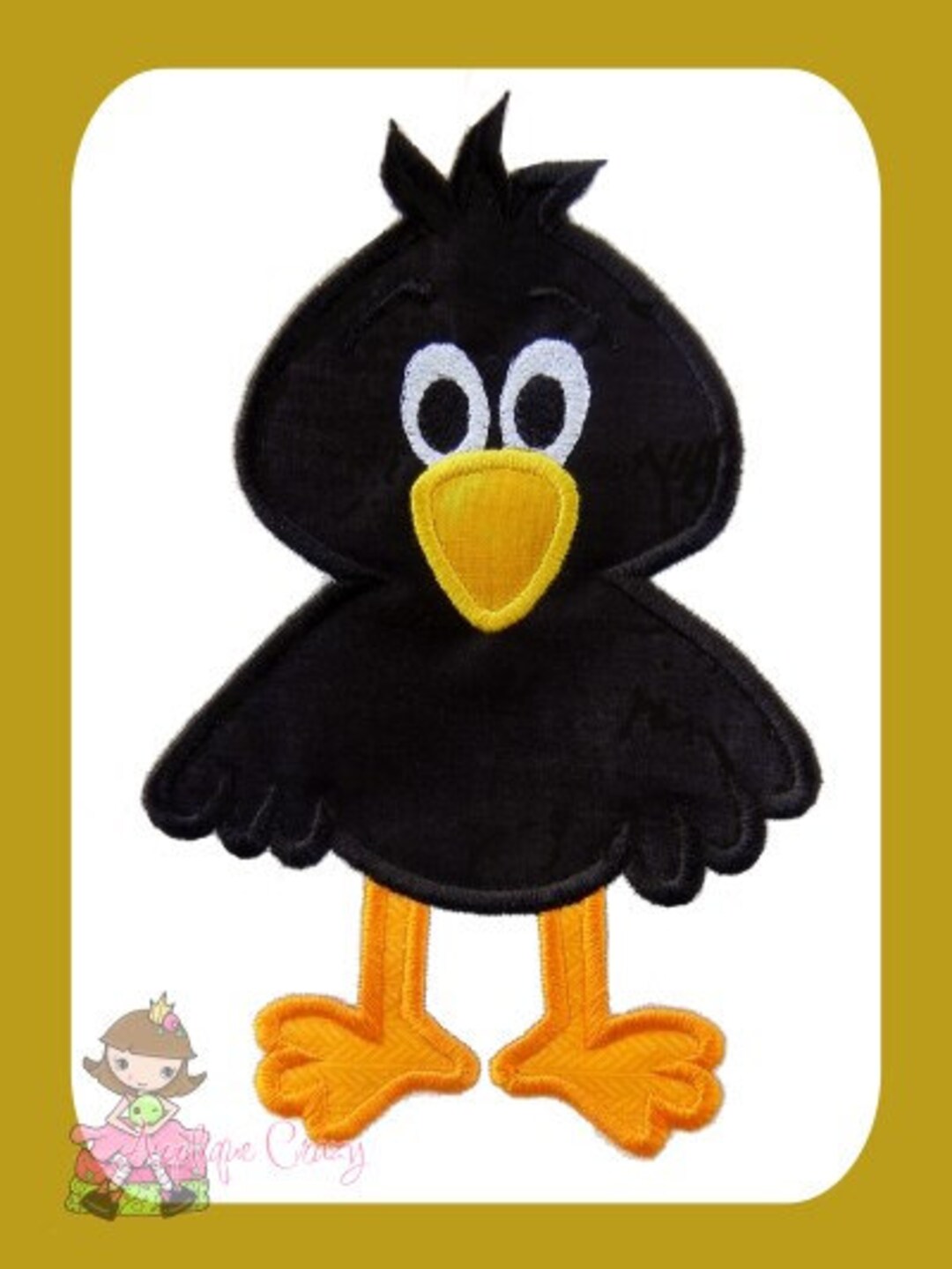 Crow Applique Design - Etsy