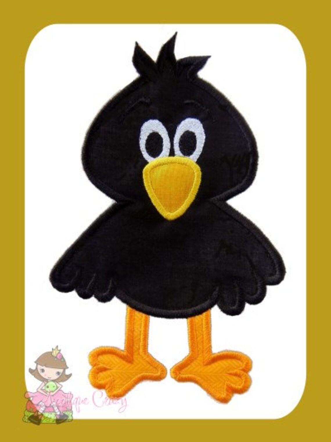 Crow Applique Design - Etsy