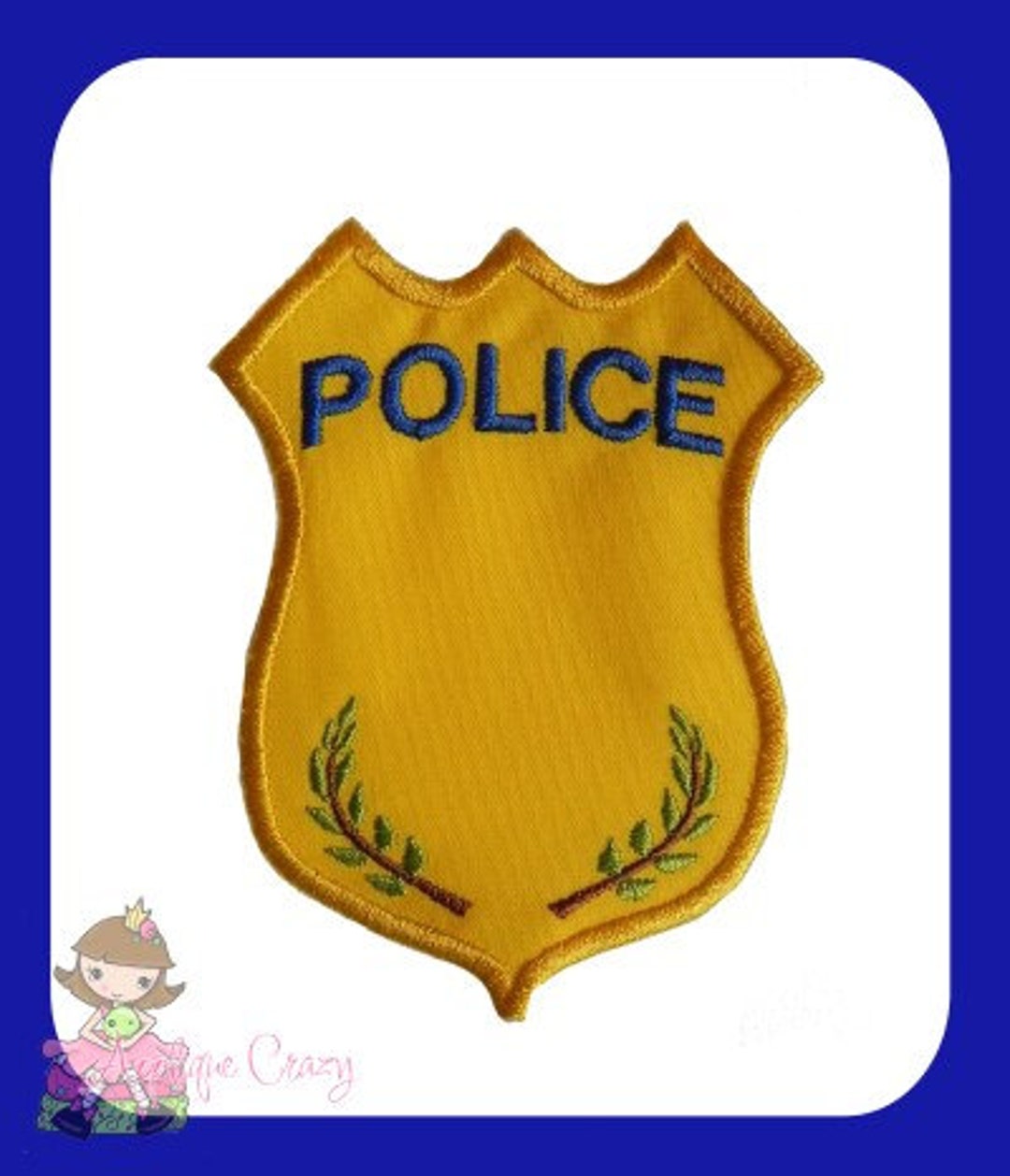 Police Badge Applique Design - Etsy