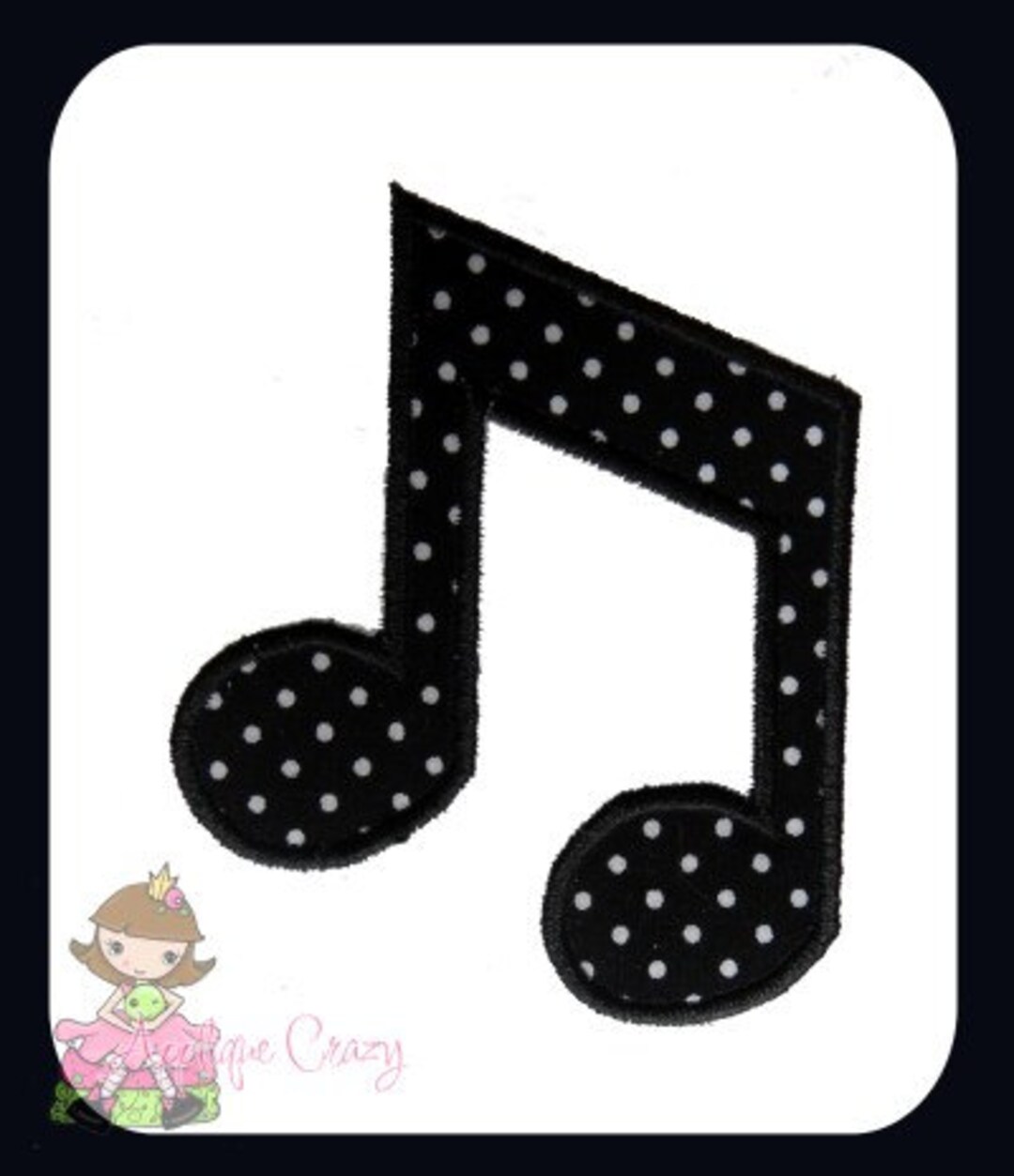 Music Note 4 Applique Design - Etsy