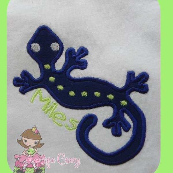 Gecko Applique - Etsy