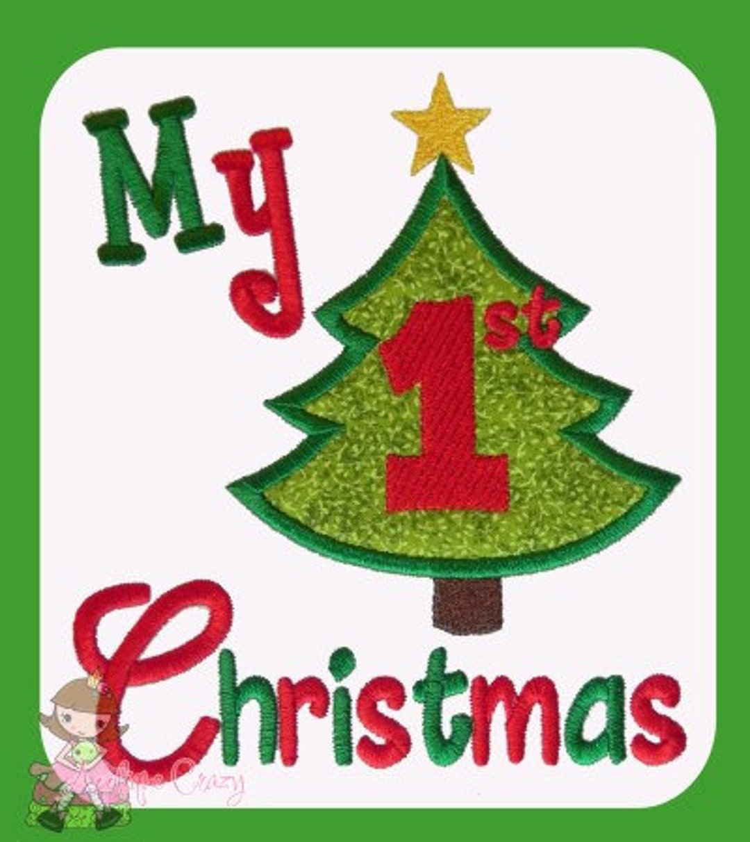 My First Christmas Applique Design - Etsy