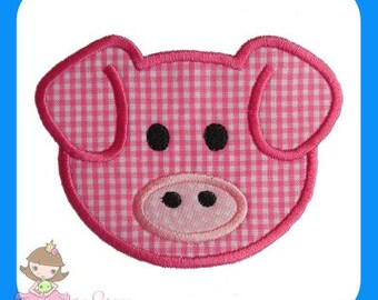 Pig Applique Machine Embroidery Design 023 - Etsy