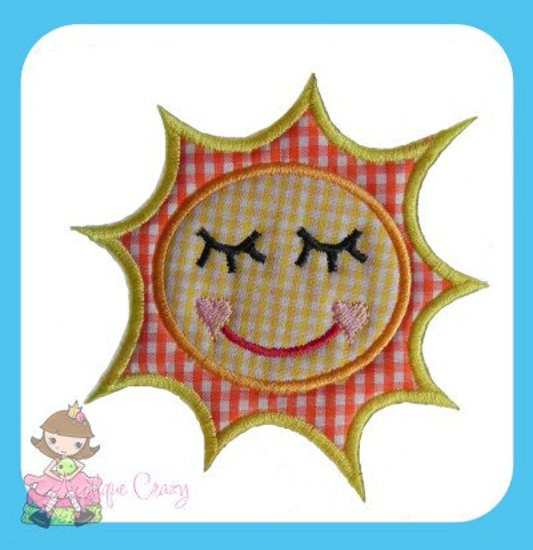 Sunshine Applique Design - Etsy