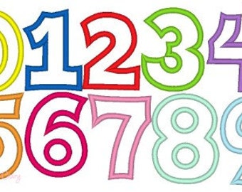 Applique Number Set - Etsy