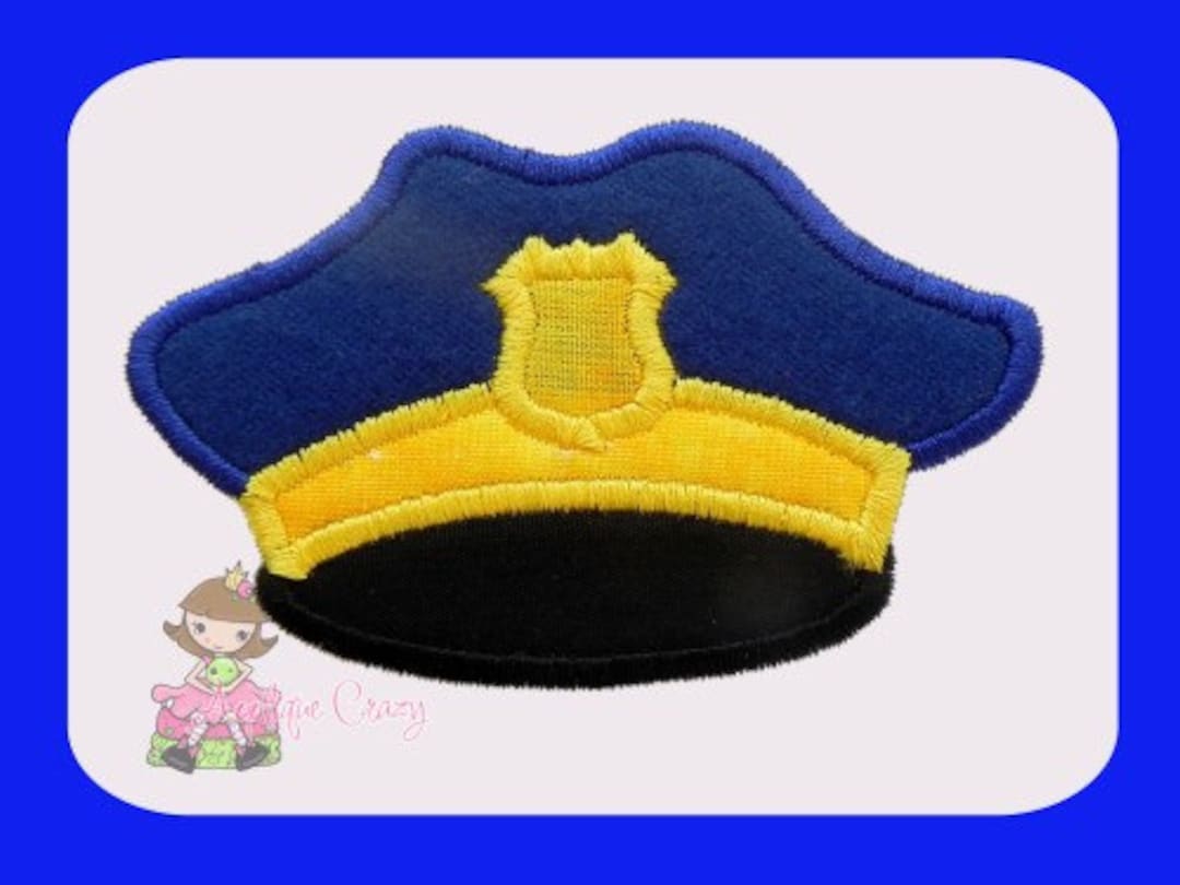 Police Hat Applique Design - Etsy