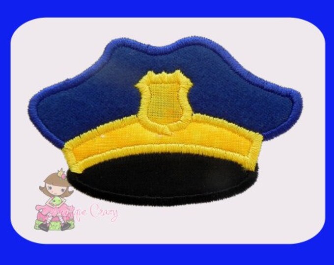 Police Hat Applique Design - Etsy