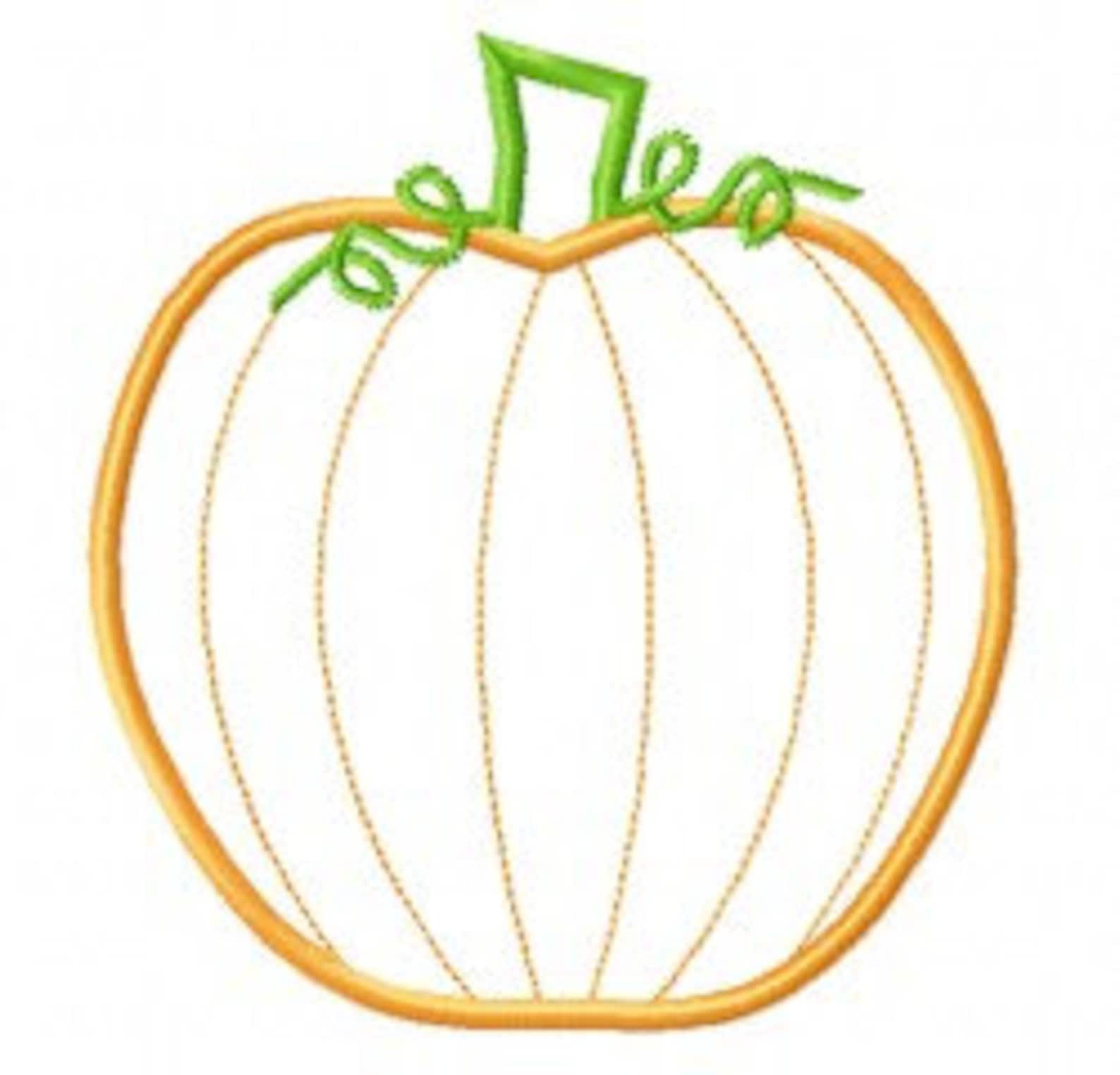 Pumpkin Applique Design - Etsy