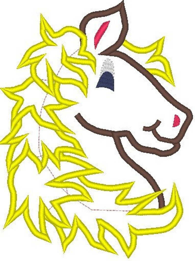 Horse Applique Embroidery Design - Etsy