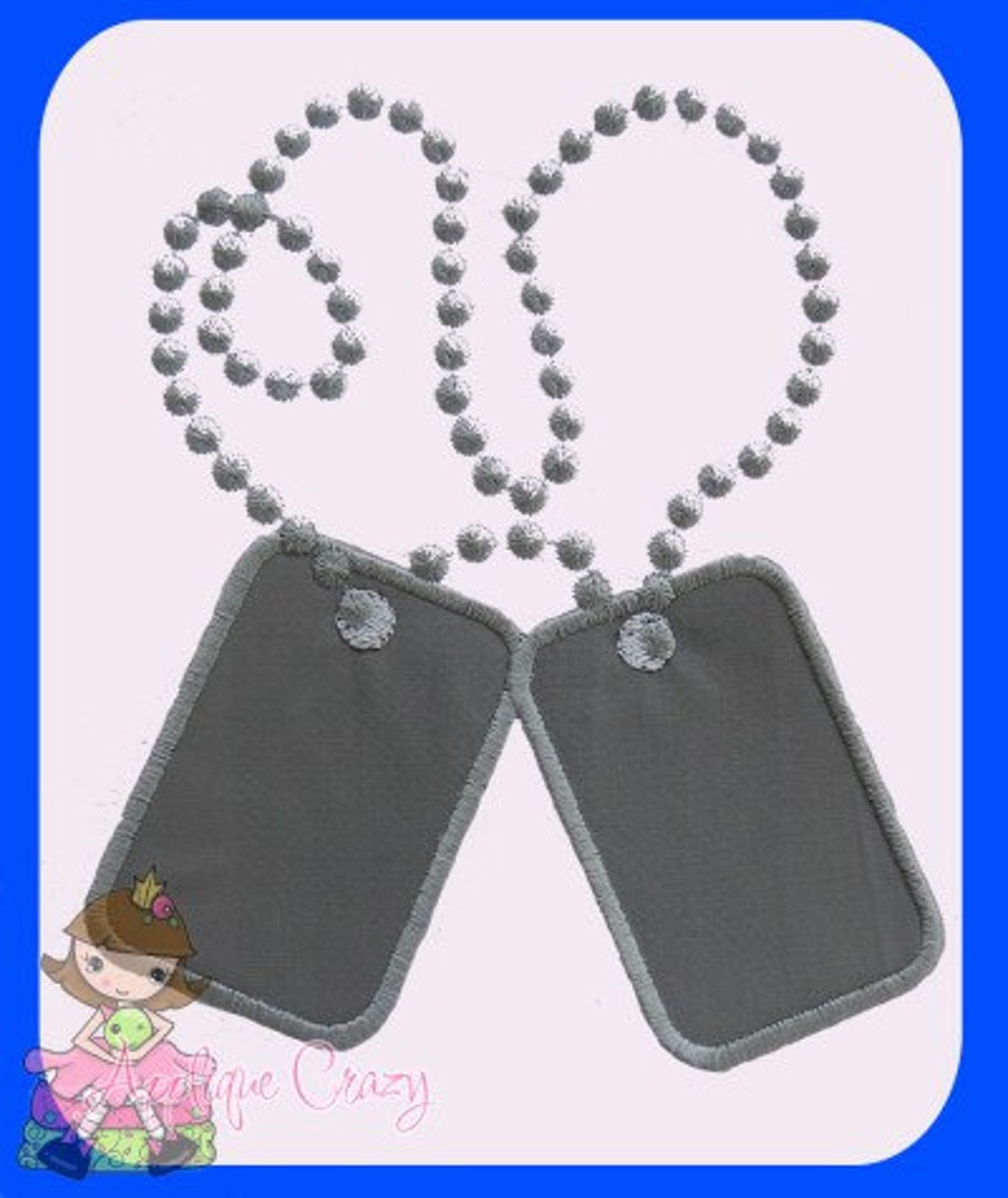 Dog Tags Embroidery Design - Etsy