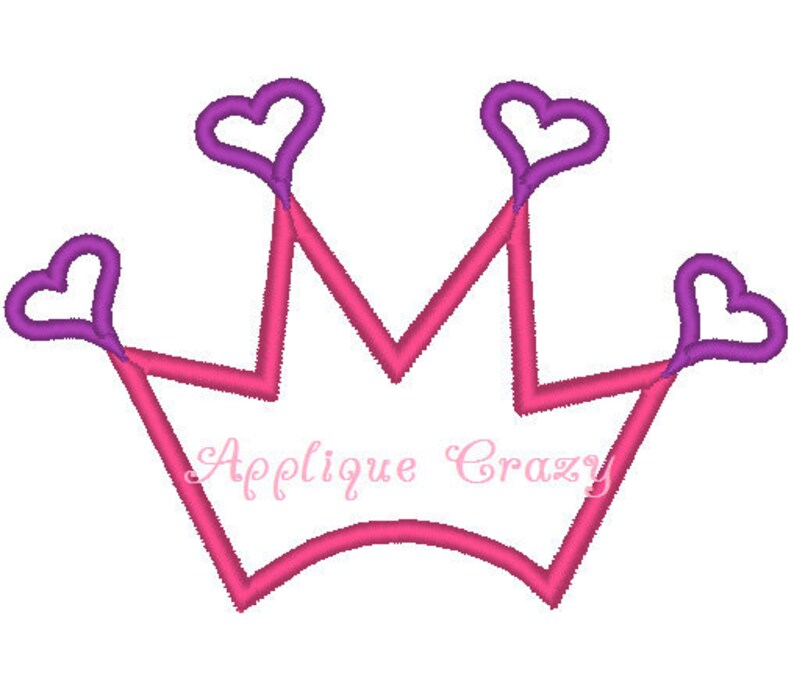 Princess Crown Applique Design - Etsy