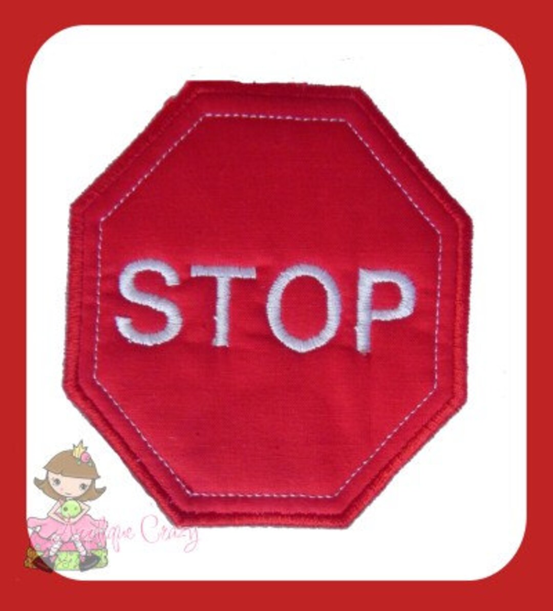 Stop Sign Applique Design - Etsy