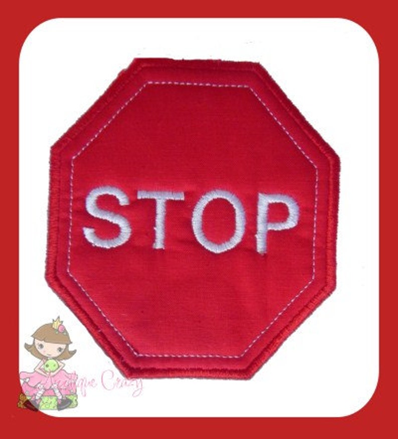 Stop Sign Applique Design - Etsy