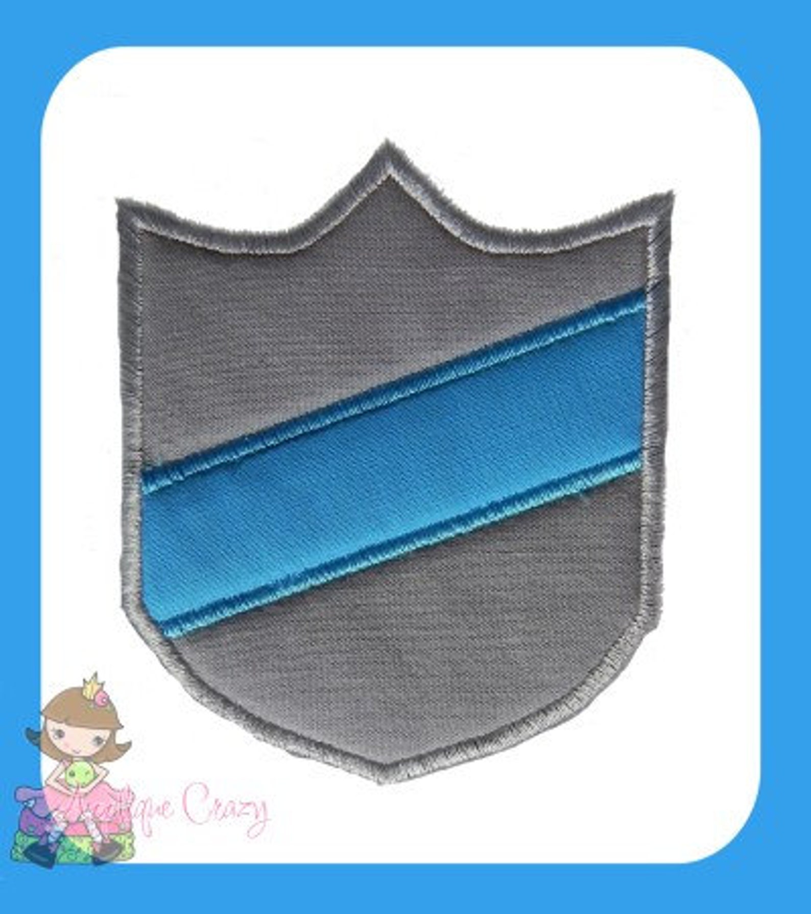 Shield Applique Design - Etsy