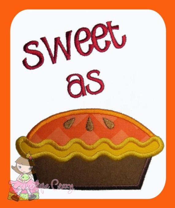 Sweet as Pie Applique Design | Etsy