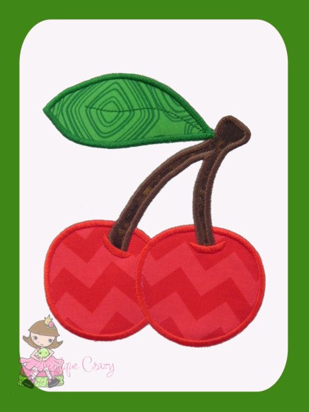 Cherries Applique Design - Etsy