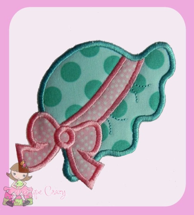 Bonnet Applique Embroidery Design - Etsy