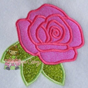 Rose Applique Design - Etsy