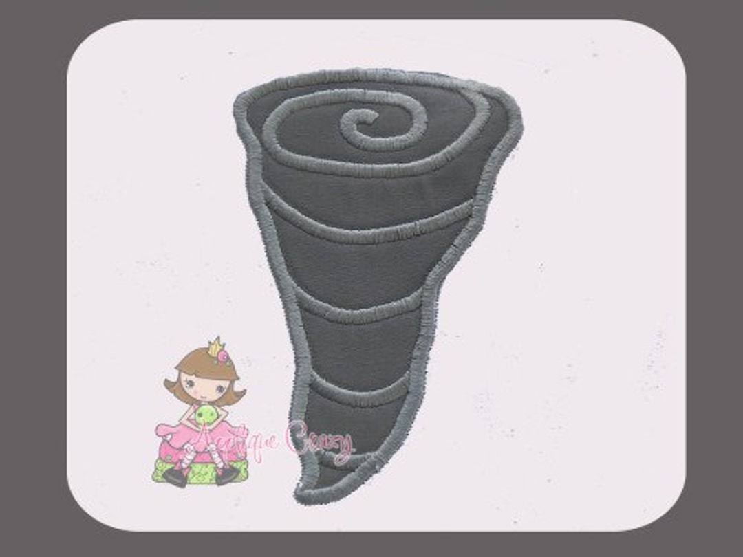 Tornado Applique Embroidery Design - Etsy