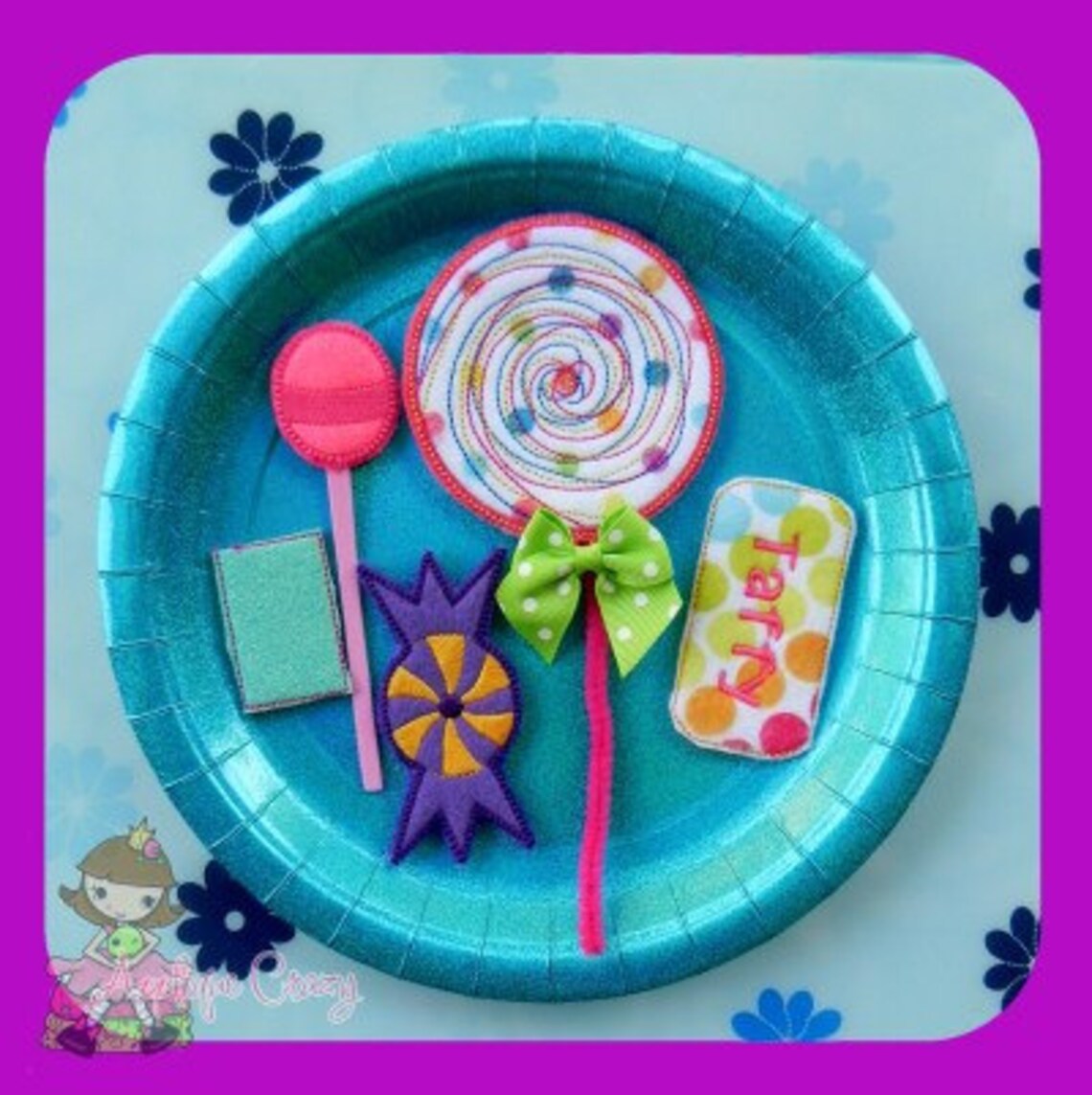 Candy Play Food Set (in the Hoop) Embroidery File Design - Etsy