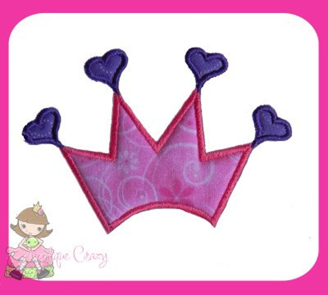 Princess Crown Applique Design - Etsy