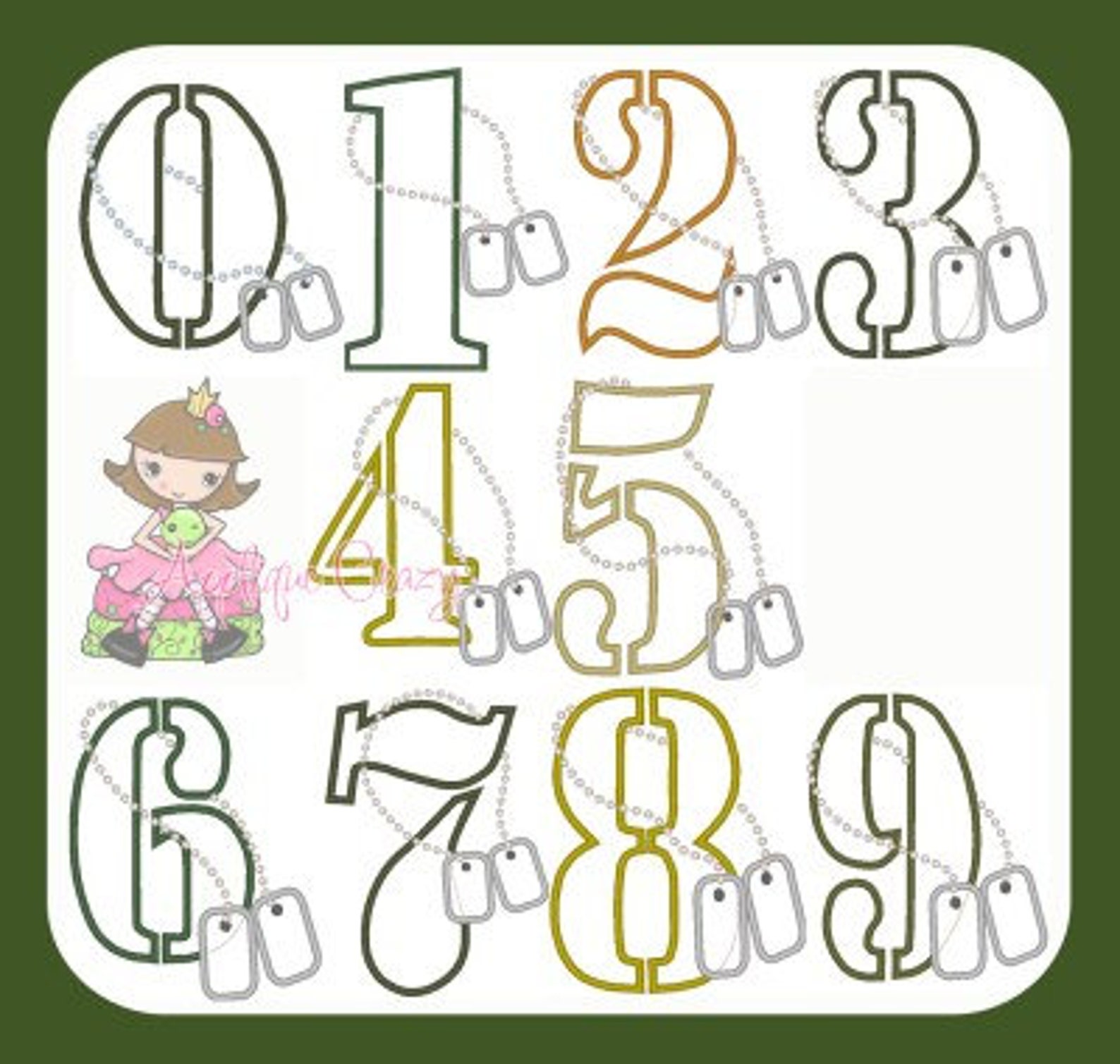 Military Applique Number Set Design - Etsy
