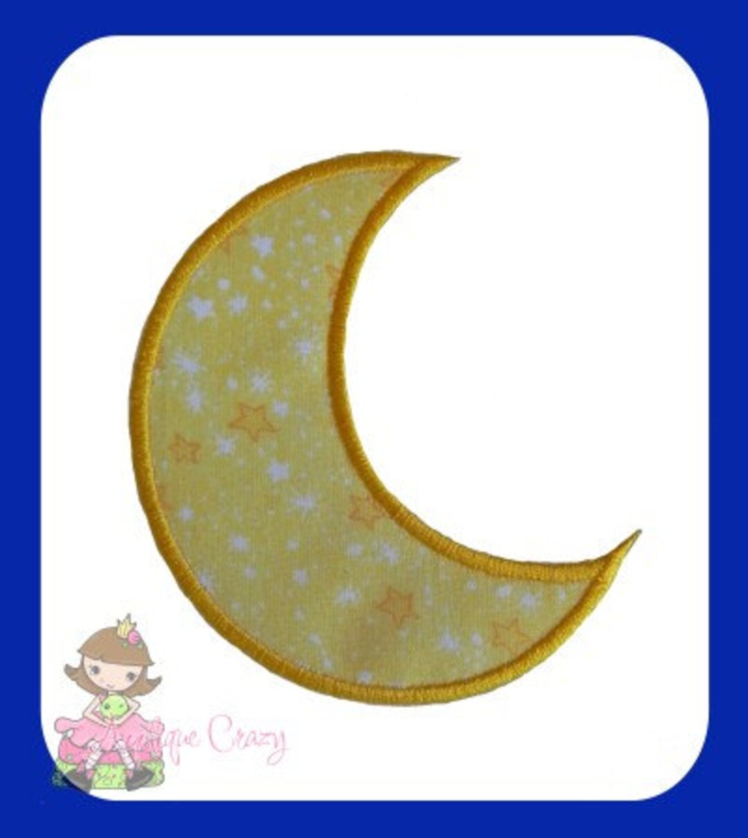 Moon Applique Design - Etsy