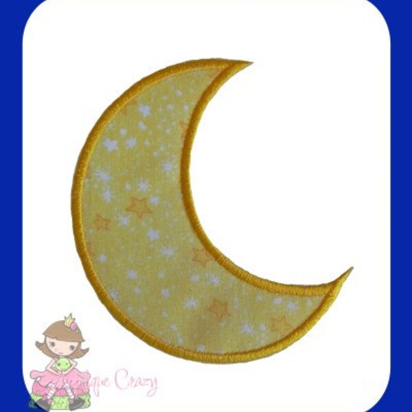 Moon Applique Design - Etsy