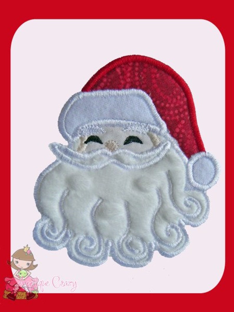 Santa Applique Design - Etsy