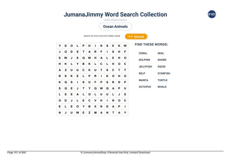 Large Print Word Search Book (300 Puzzles) + Sudoku Bonus (PDF Download ...
