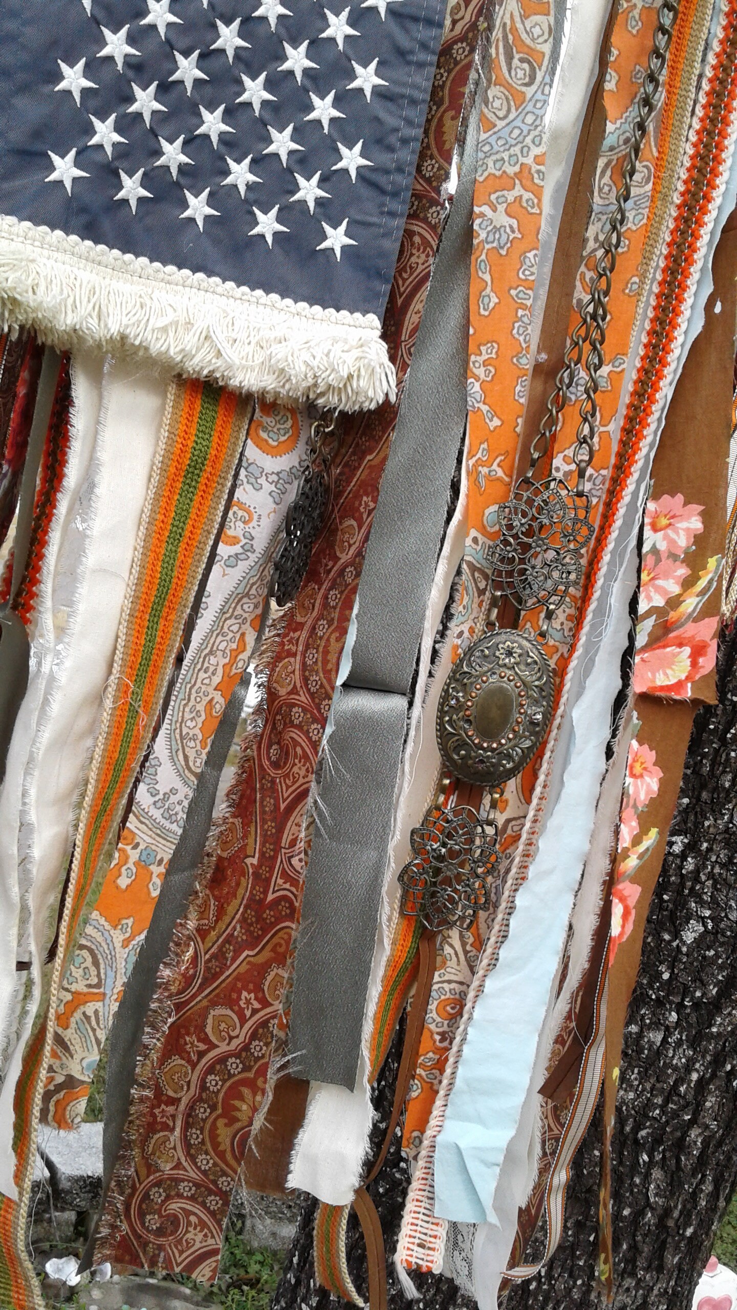 Bohemian rag flag, Boho wall art, Textile hanging,Flag door hanger ...