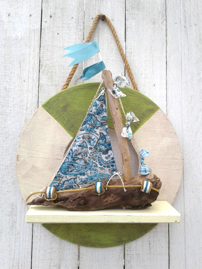 Driftwood Sailboat,Lakeside Decorations, Beach Boat, Nautical Mantel ...
