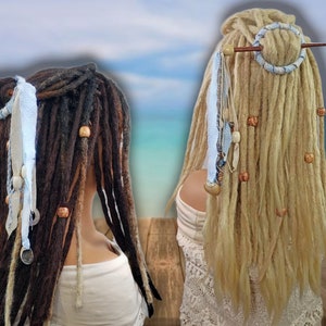 Dreadlock Hair Stick With Slide Ring Barrette - Etsy
