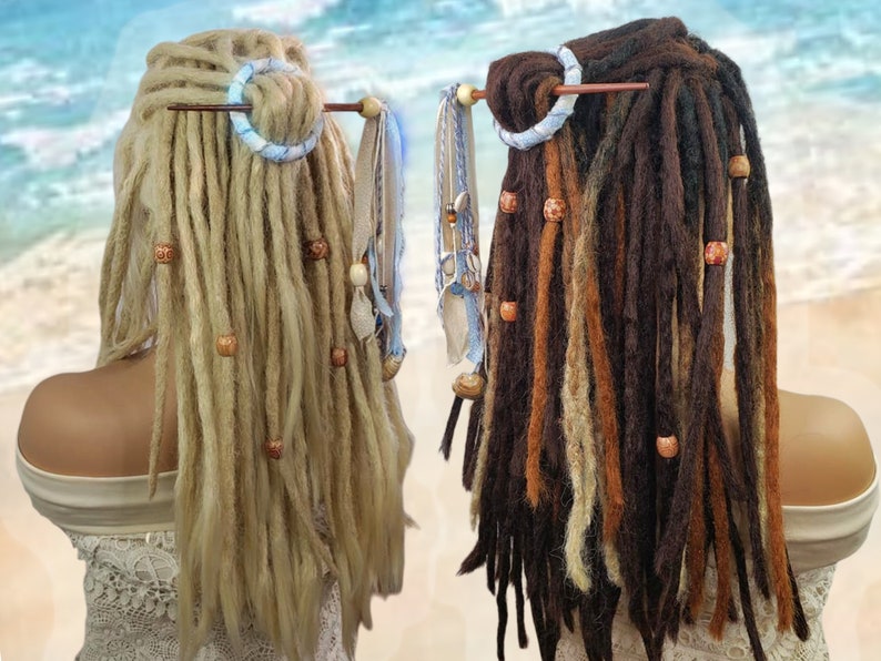 Dreadlock Hair Stick With Slide Ring Barrette - Etsy