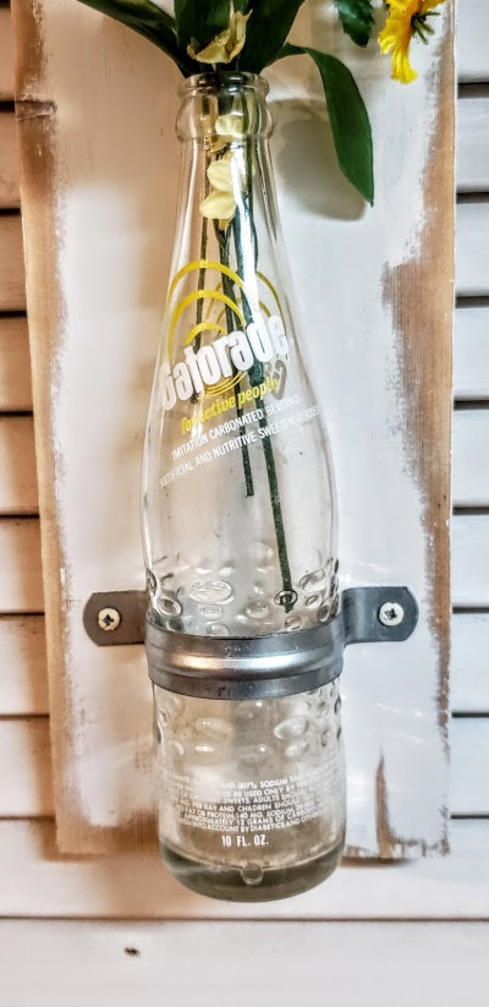 Gatorade Pop Bottle/wall Sconce/wood Wall Decor/flower | Etsy