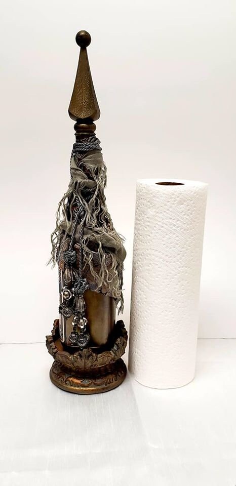 Altered Bottle, Liquor Decanter, Gypsy Decoration, Tonics and Elixers ...