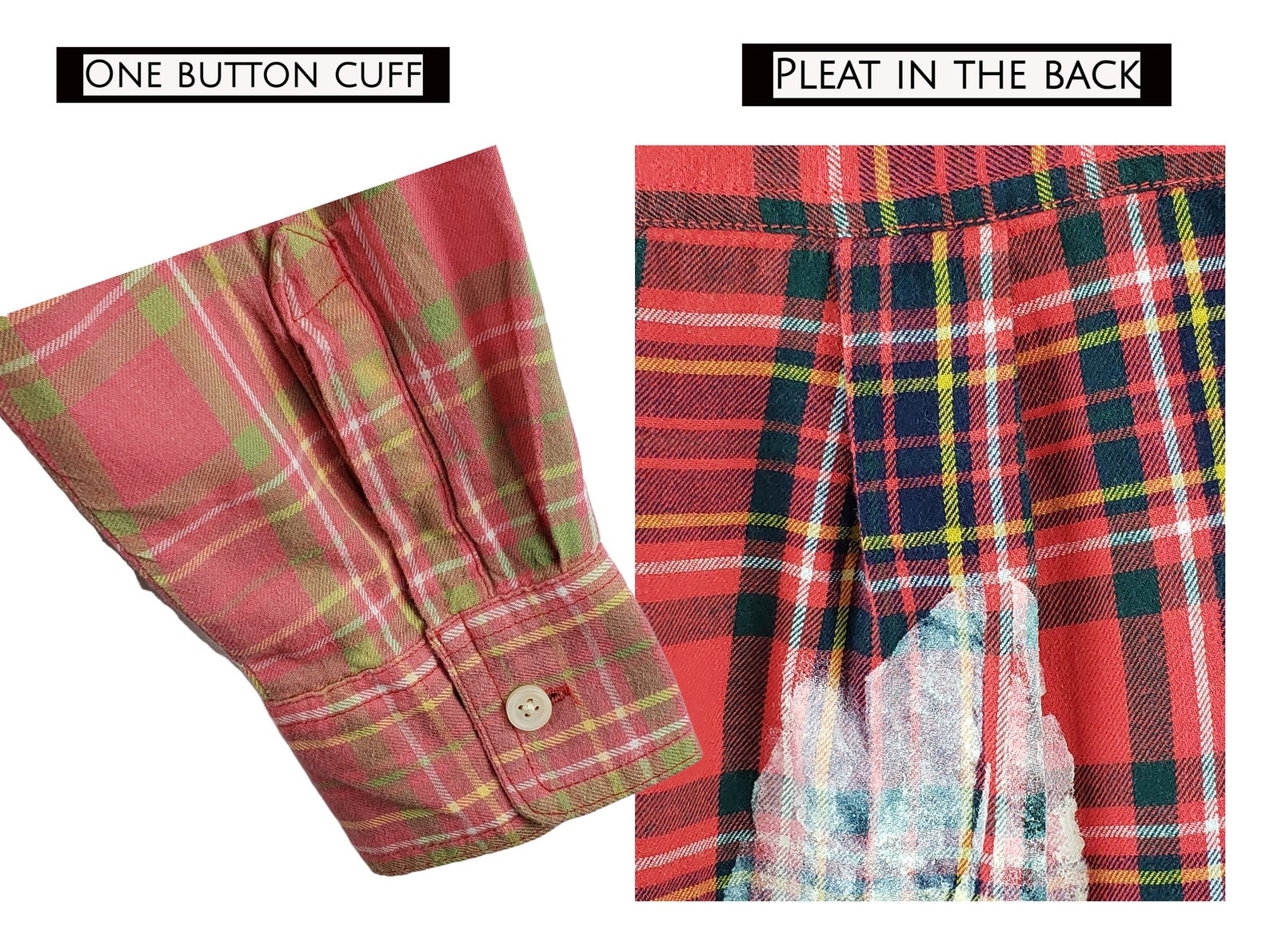 Old Half Bleached Discolored Plaid Flannel Shirt With Painted - Etsy