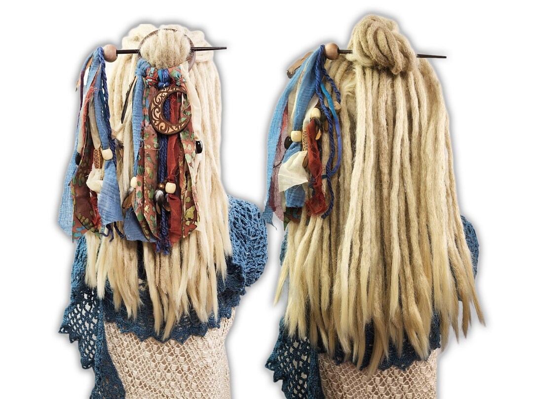 Dreadlock Hair Stick With Slide Ring Barrette - Etsy