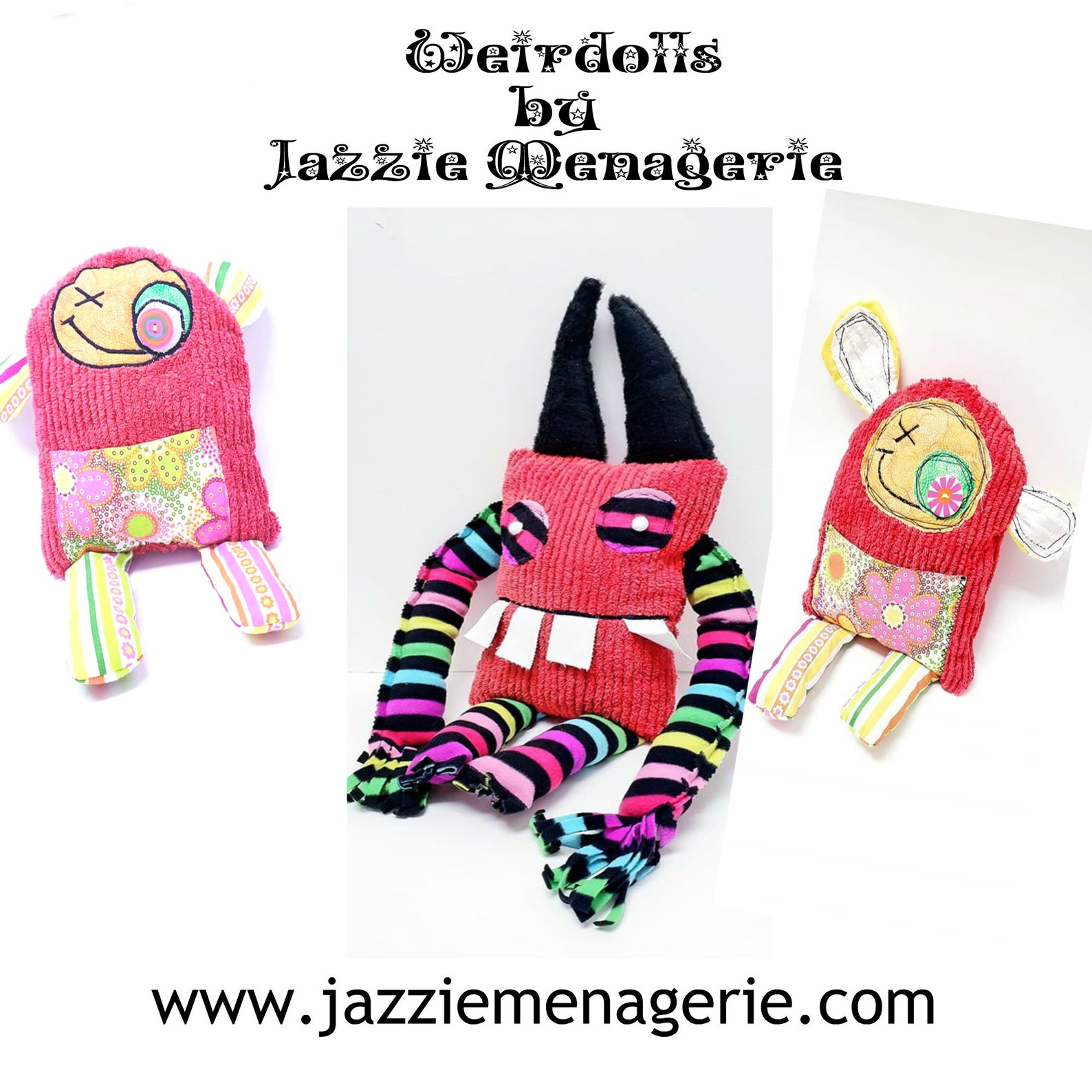 Cute Monster Toy Monster Plush Red Devil Plushie Weird - Etsy