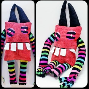 Cute Monster Toy, Monster Plush, Red Devil Plushie, Weird Stuffed ...