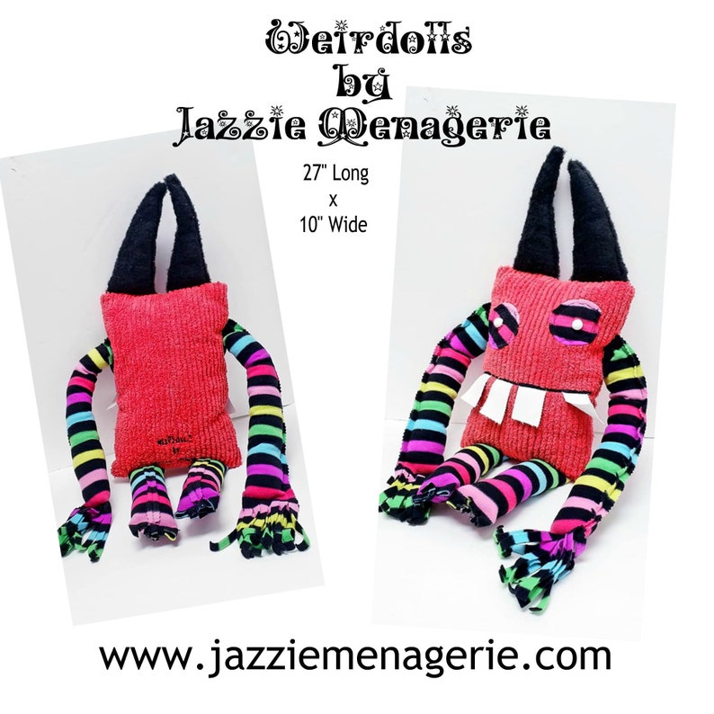 Cute Monster Toy Monster Plush Red Devil Plushie Weird - Etsy