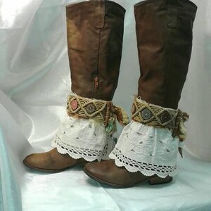 Boho Boot Covers Gypsy Cuffsbutterfly Spats Bohemian Boot | Etsy