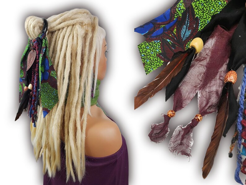 Dreadlock Hair Stick With Slide Ring Barrette - Etsy