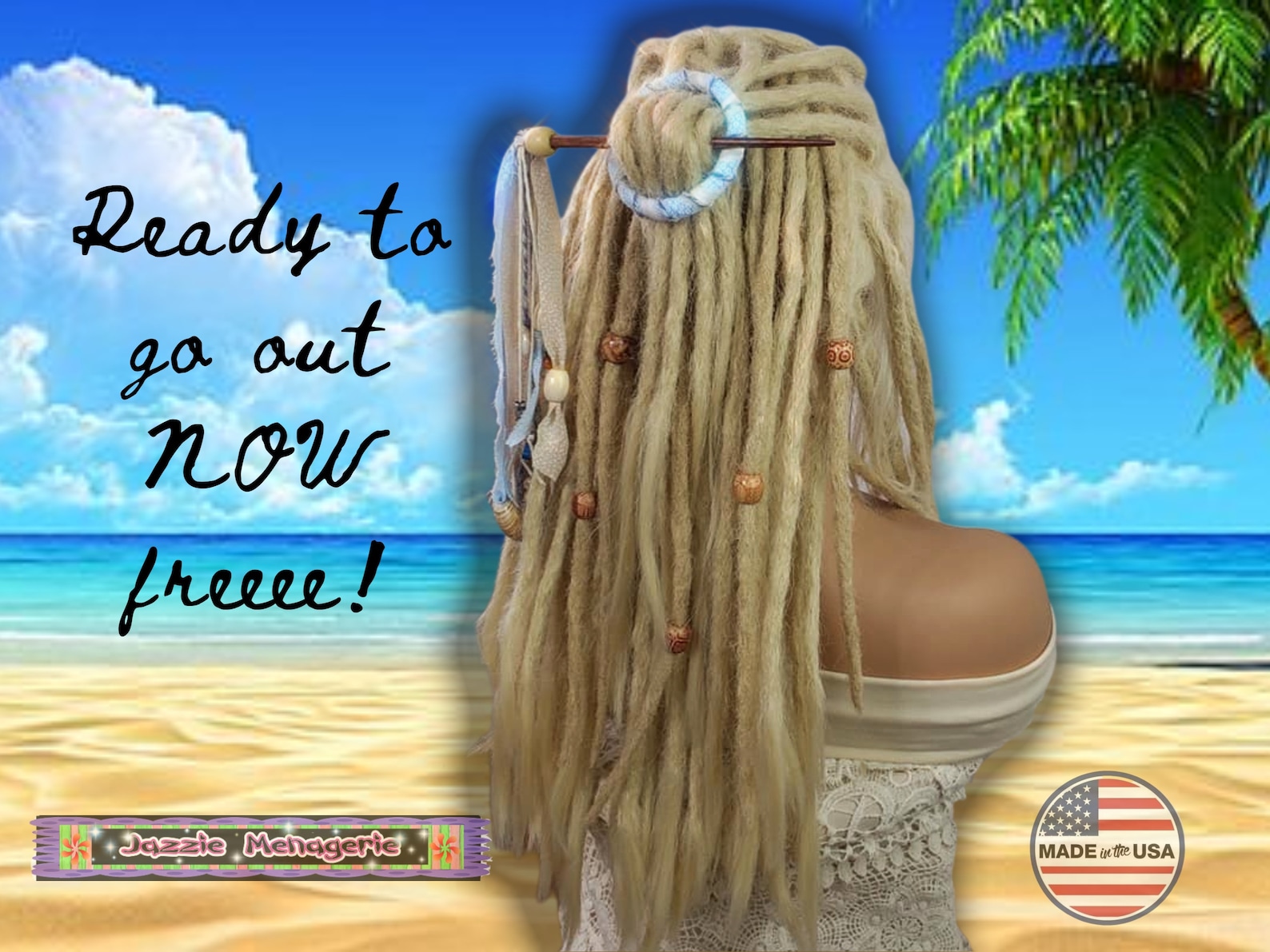 Dreadlock Hair Stick With Slide Ring Barrette - Etsy