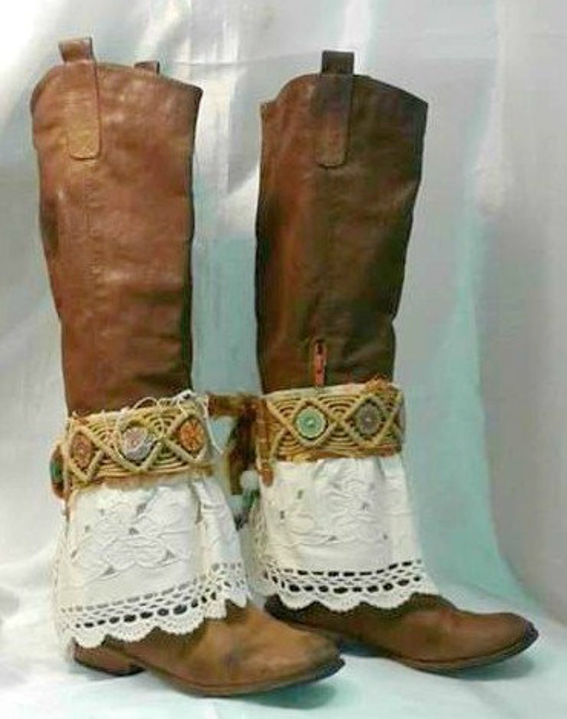 Boho Boot Covers Gypsy Cuffsbutterfly Spats Bohemian Boot | Etsy