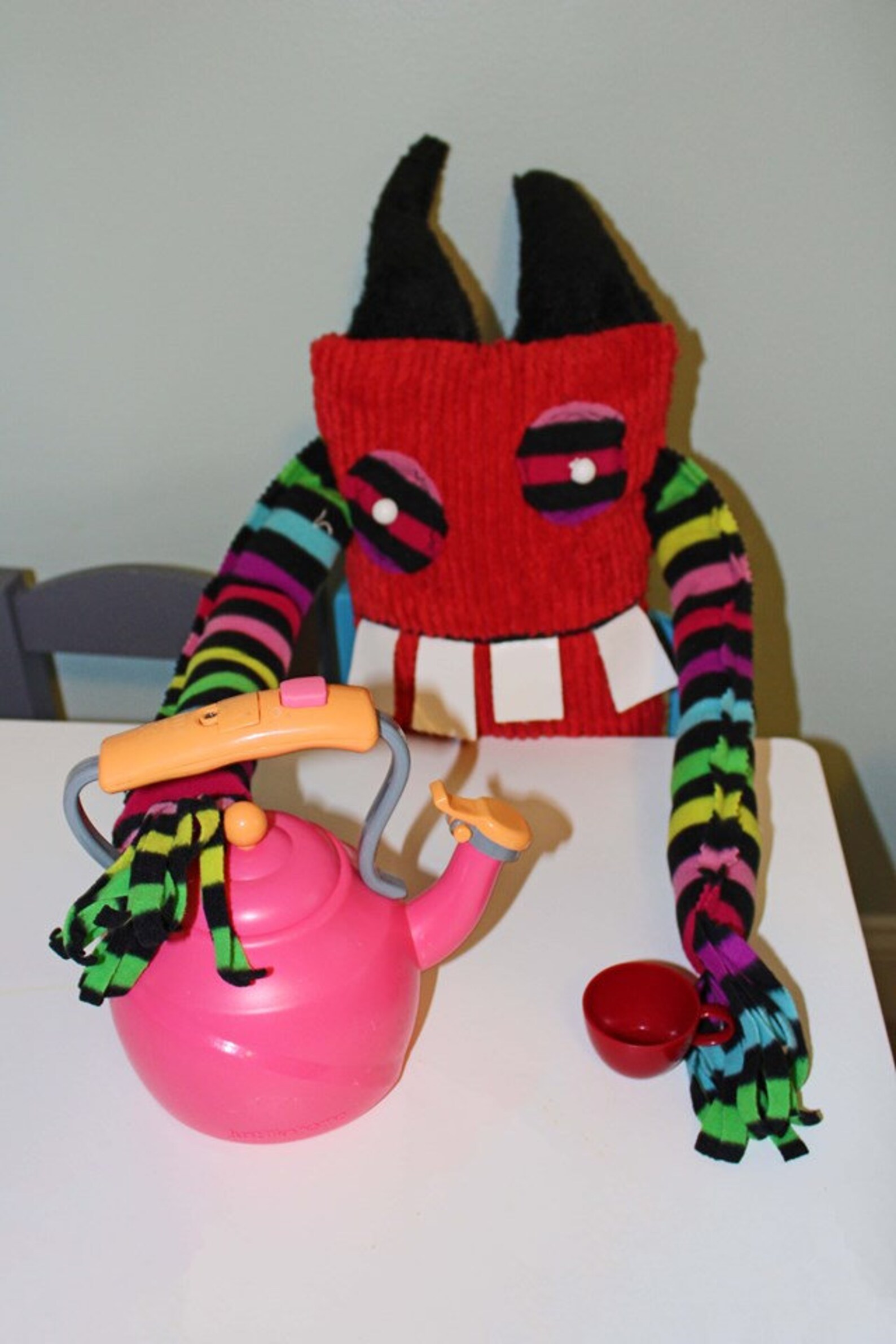 Cute Monster Toy Monster Plush Red Devil Plushie Weird - Etsy