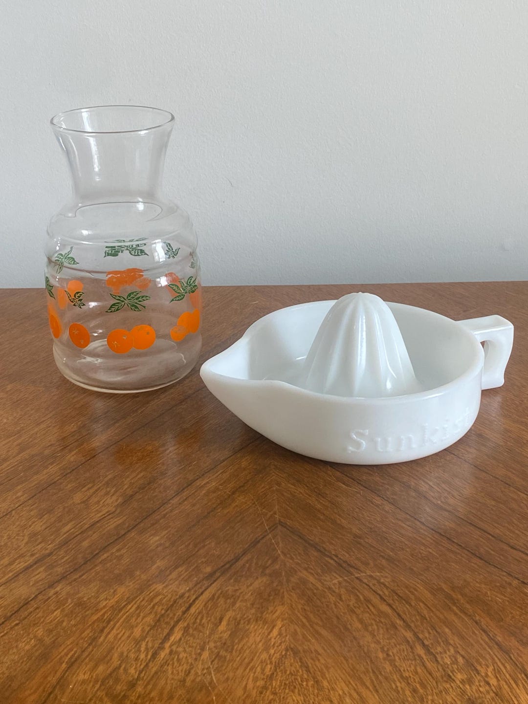 Sunkist Milk Glass Juicer With Rare Juice Jug - Etsy