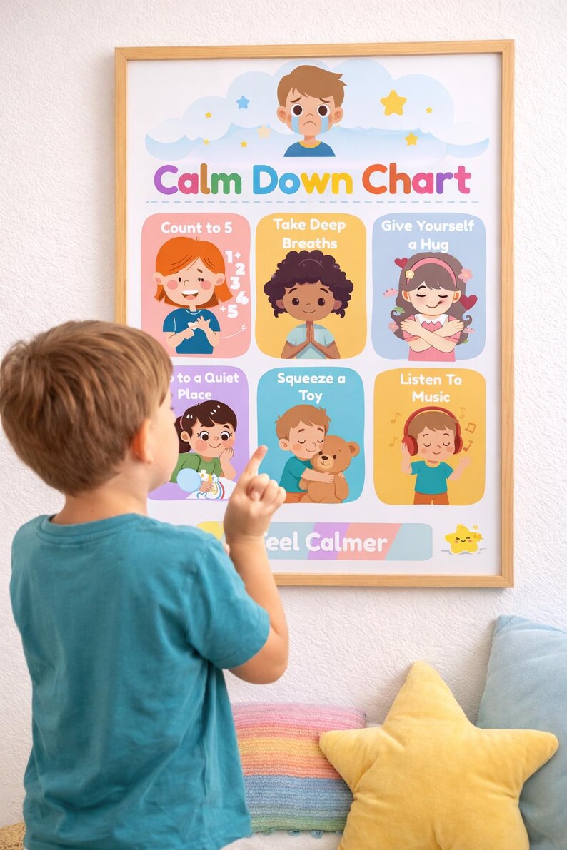 Toddler Calm Down Chart | Emotional Regulation Tool, Kids Poster ...