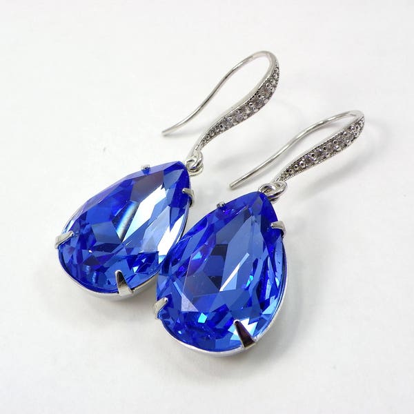 Royal Blue Earrings - Etsy