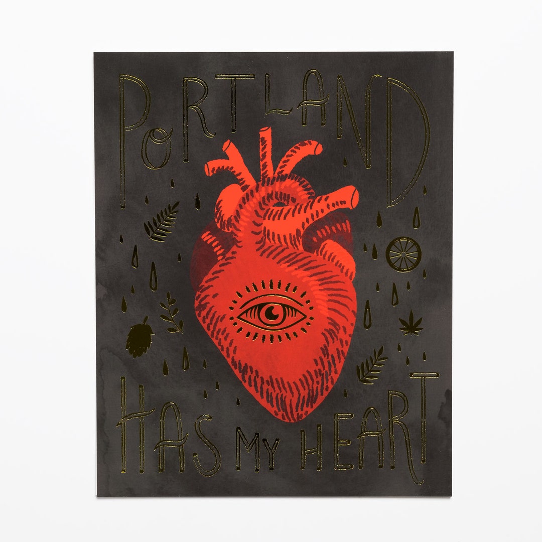 Portland Has My Heart Print - Etsy